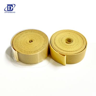 China Yellow Aramid Fiber Full Coated Aramid Tape 0.50-0.62mm For Consistent Tobacco Conveying for sale