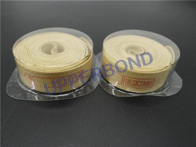 China High Fracture Strength Reinforced Yellow Garniture Tape 100% Aramid for sale