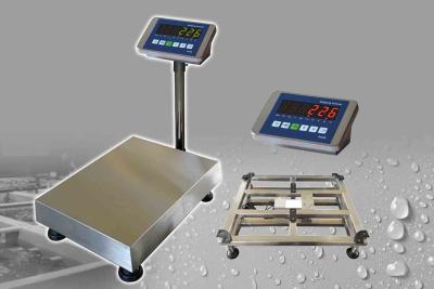 China Full Stainless Steel Platform Weighing Scale 6kg to 600kg IP67 for Wet Harsh Environments for sale