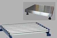 China Stainless Steel Roller Weighing Table 400x500mm 38mm Diameter for Heavy Package Sliding for sale
