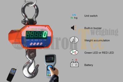 China Integrated Load Cell Digital Crane Scale 600kg to 15000kg Aluminium Alloy Housing for sale