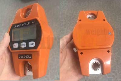 China Mini Crane Weighing Machine Plastic Crane Scale 300kg Capacity Orange Color for sale