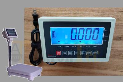 China IP68 Waterproof Weighing Scale Indicator 30-300kg Capacity 400x500mm Platform LCD Display for sale