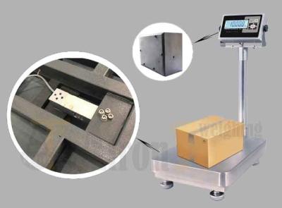 China Carbon Steel Weighing Platform Scale 300x300mm to 500x600mm with Stainless Steel LCD Indicator for sale