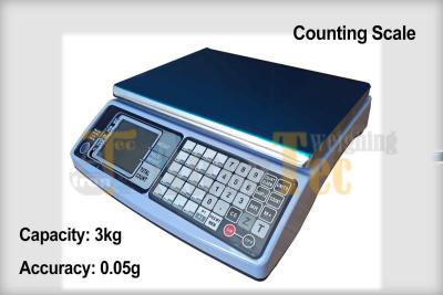 China Capacity 3kg Accuracy 0.05g Electronic Counting Scale With LCD Display for sale