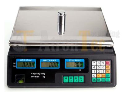 China LCD Display Price Computing Digital Retail Weighing Scale 40kg Capacity for sale