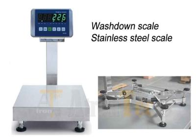 China Stainless Steel Waterproof Weighing Scale IP69K 400x500mm Washdown Platform Scale for sale