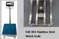 China 304 Stainless Steel Weighing Scale Indicator with Large LCD Display 500mmx600mm Platform 30kg to 600kg for sale