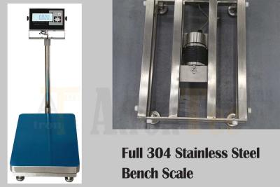 China 304 Stainless Steel Weighing Scale Indicator with Large LCD Display 500mmx600mm Platform 30kg to 600kg for sale