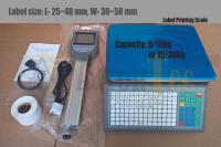 China Electronic Digital Weighing Scale With Label Printing, LCD Display Label Printing Scale for sale