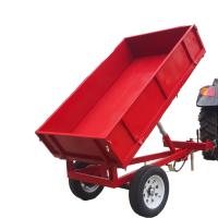 China 18hp Tractor Hydraulic Dump Small Agricultural Trailer 350mm Durable for sale
