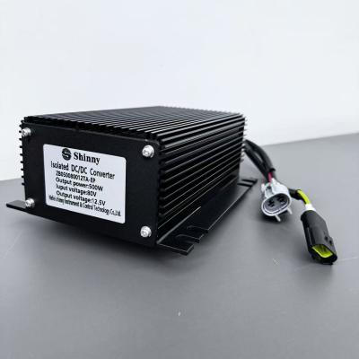 China EP Forklift DC DC Converter 80V to 12.5V 500W with 40A Output and IP65 Protection for Industrial Vehicles for sale