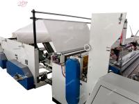 China Automatic Perforating Rewinder Machine Embossed Toilet Tissue Paper Roll Making Machine With Printing for sale