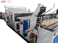 China Automatic Embossed Maxi Roll Toilet Tissue Rewinding Glue Small Bobbin Paper Manufacturing Machine for sale