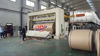 China Ply Automatic Kraft Paper Corrugated Board Plant For Wall Mounted Roll Dispenser for sale