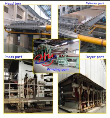 China 3600mm Kraft Paper Making Machine For Triple / Quintuple Wall Boxes Fourdrinier Wire for sale