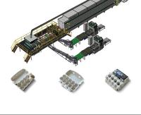 China 3 Mould Automatic Egg Carton Machine 1000pcs/H for sale