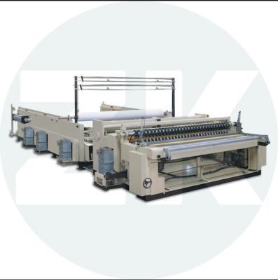 China Automatic Rewinding Paper Machine Embossed And Perforated Toilet Tissue Paper for sale