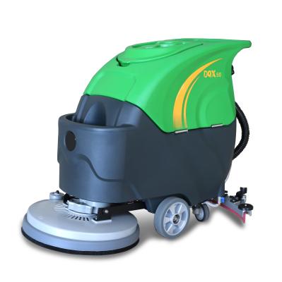 China CE Red USA Metal Key Motor Power Building Battery Dual Brush Floor Scrubber Dryer Machine for sale