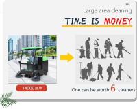 China 6*8V Voltage Automatic Electric Floor Sweeper for Outdoor Parking Lot and Road Cleaning for sale
