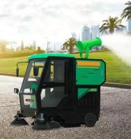 China Dimension L*WH 2340*1900*2030mm Fully Closed Electric Floor Sweeper with Fog Gun for sale