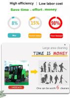 China Dimension L*WH 2340*1900*2030mm Fully Closed Electric Floor Sweeper with Fog Gun for sale