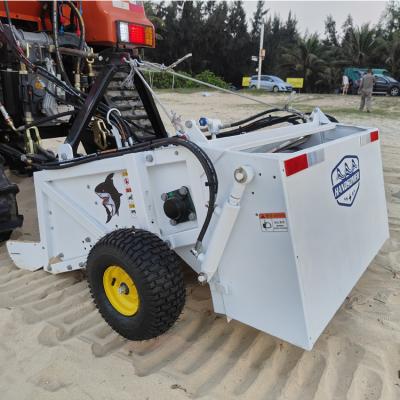 China Industrial Sand Beach Cleaning Tractor Mounted Hydraulically Controlled Vibrating Screen for sale