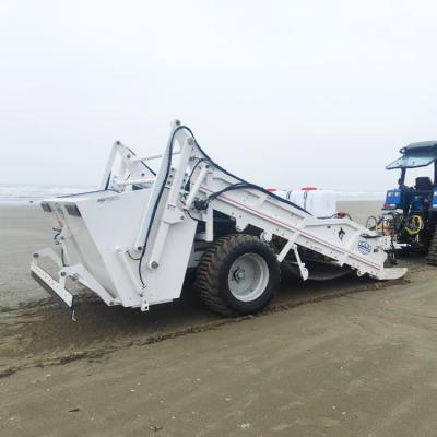 China 15km/h Maximum Driving Speed Tractor Towed Beach Sweeper for Cleaning Dry and Wet Sand for sale