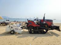 China 2200 KG Tractor Sand Sweeper for Environmental Beach Sand Cleaning and Waste Disposal for sale