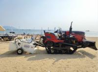 China 1000mm Cleaning Width Beach Cleaner Operated by Tractor for Seaside Cleaning at 15km/h for sale