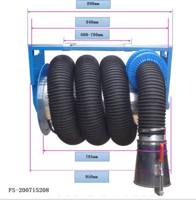 China Exhaust Extraction Spring Hose Reel Vehicle Workshops Spring Loaded Garden Hose Reel for sale
