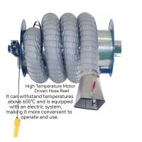 China Manual Control Heavy Duty Hose Reel System 127mm 152mm Vehicle Exhaust Hose Reel for sale