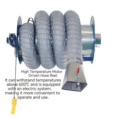 China Manual Control Heavy Duty Hose Reel System 127mm 152mm Vehicle Exhaust Hose Reel for sale
