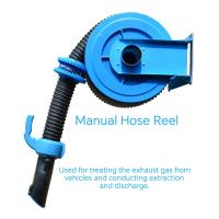 China Essential Repair Equipment Vehicle Exhaust Extraction Hose Reel Harmful Fumes Removal for sale