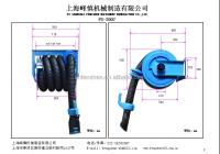 China Essential Repair Equipment Vehicle Exhaust Extraction Hose Reel Harmful Fumes Removal for sale