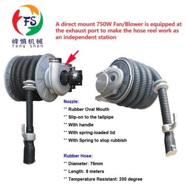 China 4m 8m Spring Loaded Water Hose Reel Management Dust Exhaust System for sale