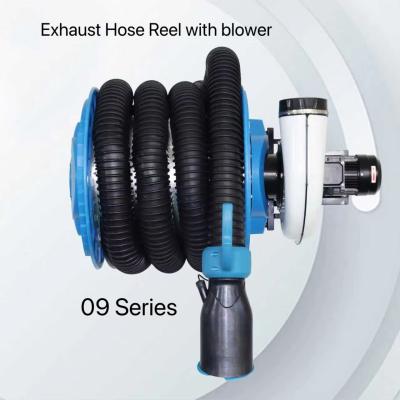 China Repair Workshops Spring Driven Hose Reel Exhaust Hose Reel Gas Removal 2000m3/H for sale