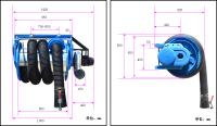 China Repair Workshops Spring Driven Hose Reel Exhaust Hose Reel Gas Removal 2000m3/H for sale