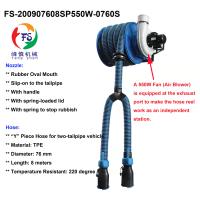 China Two Nozzle Manual Spring Hose Reel Vehicle Repair Exhaust Extraction Hose Reel for sale
