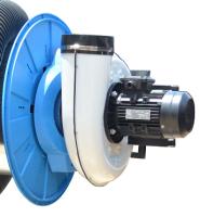 China Two Nozzle Motorized Hose Reel Exhaust Extraction System Repair Garages Industrial Hose Reel for sale