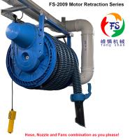 China 76mm 102mm Electric Hose Reel Motor Vehicle Fume Extraction Exhaust Reels For Workshops for sale