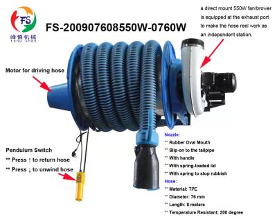 China Vehicle Emissions Motorized Hose Reel Industrial Hose Reels For Automotive Repair for sale