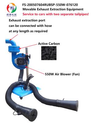 China Portable Exhaust Extractor with Carbon Filtration Mobile Emission Test & Workshop Air Cleanup Cart for sale