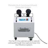 China Dual-Hose Portable Exhaust Extractor with DPF Carbon Filter for Auto Repair Shops for sale