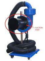 China Portable Exhaust Extractor with Activated Carbon Filter  Mobile Trolley System for Garage Fume Removal for sale