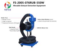 China Portable Exhaust Extractor with Activated Carbon Filter  Mobile Trolley System for Garage Fume Removal for sale
