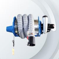 China Semi Auto Hydraulic Electric Exhaust Hose Reel System Made in Shanghai for Workshops for sale
