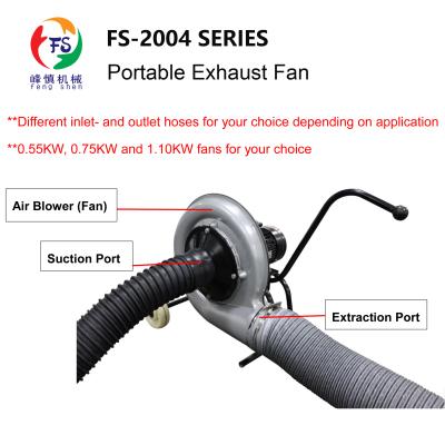 China 4m 8m Industrial Exhaust Fan Heavy Duty Fume Extractor For Garages for sale