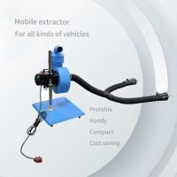 China Dual Exhaust Gasoline Vehicle Exhaust Extraction 76mm Mobile System Industrial Exhaust Fan for sale