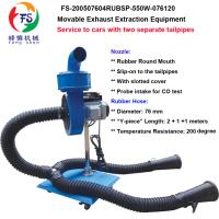 China Dual Exhaust Gasoline Vehicle Exhaust Extraction 76mm Mobile System Industrial Exhaust Fan for sale